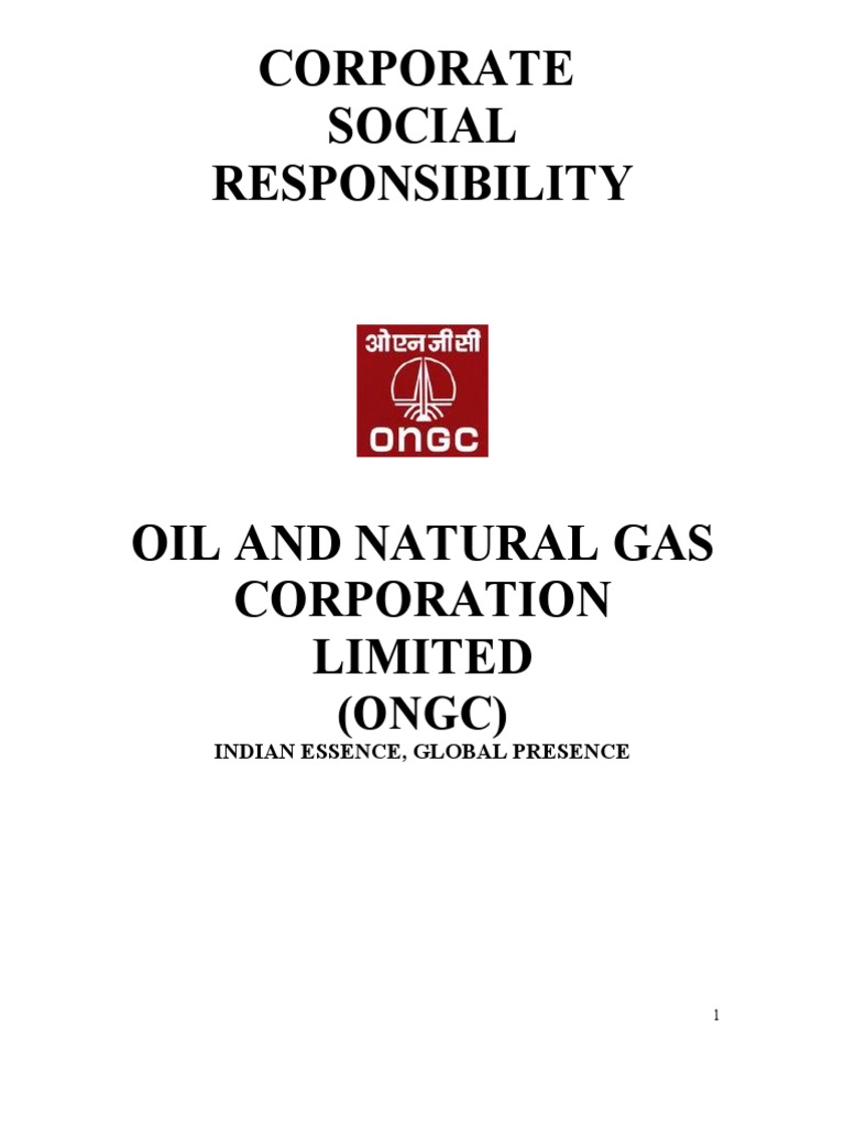 ONGC CSR Final Nikhil | PDF | Corporate Social Responsibility | Petroleum