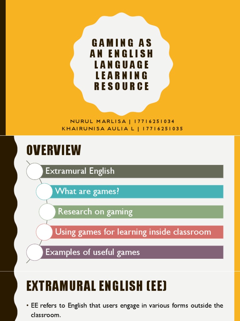 Gaming As An English Language Learning Resource | PDF | English ...