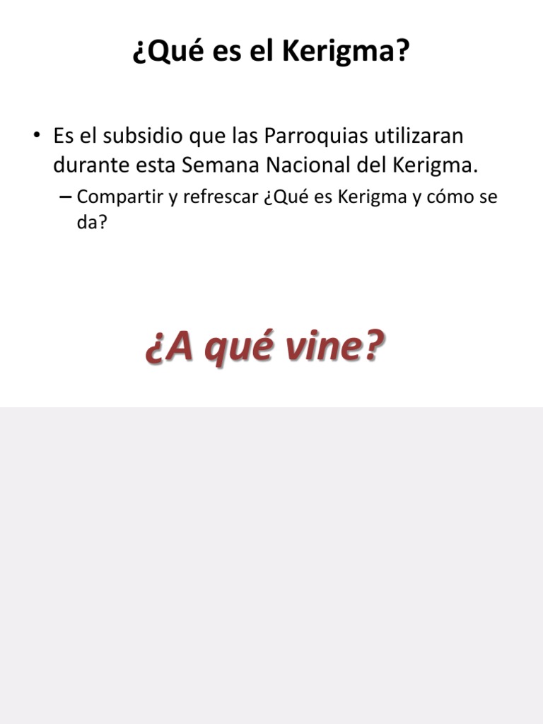 Que Es El Kerigma | PDF