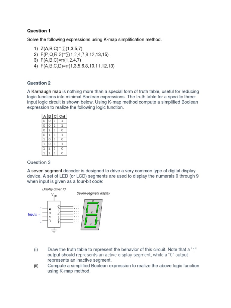 Kmap Problems | PDF