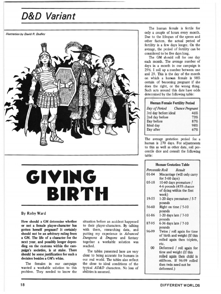 D&D Variant - Giving Birth | Download Free PDF | Elf (Dungeons ...