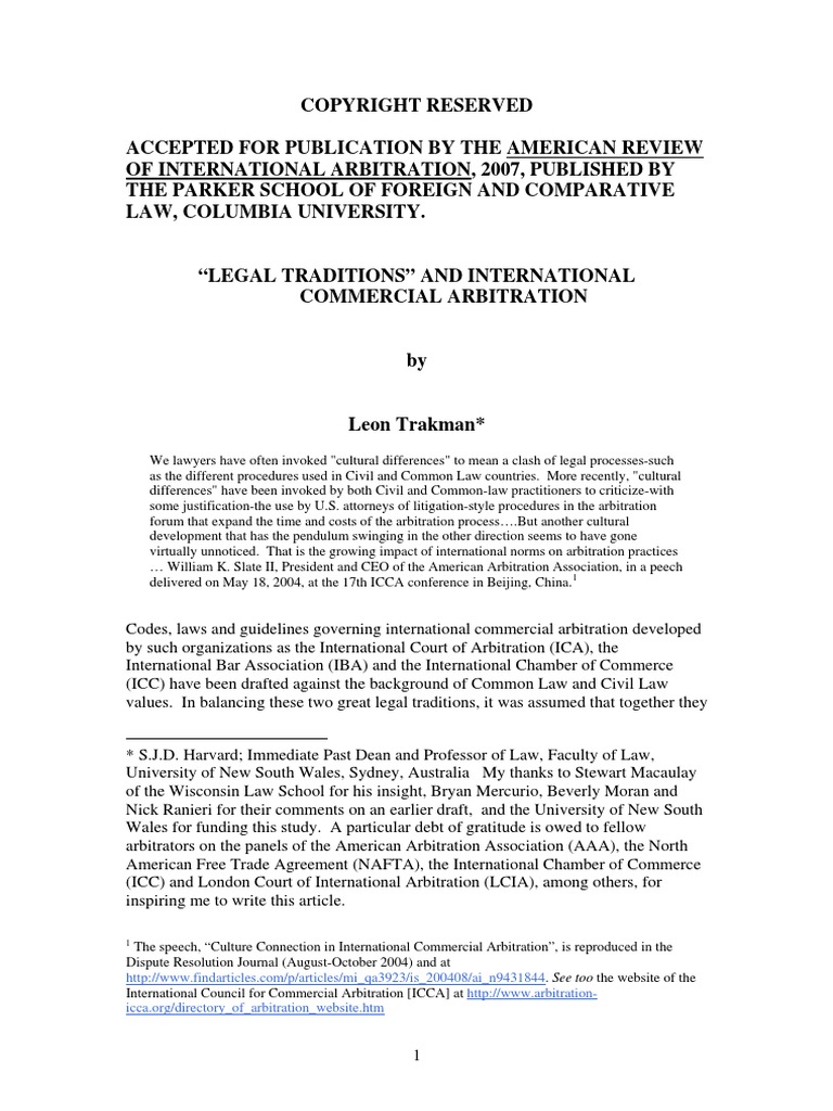Legal Culture and Legal Tradition | PDF | Arbitration | Common Law