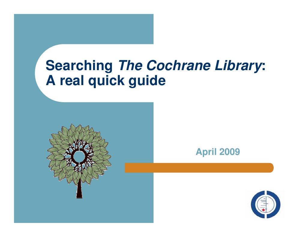 An Insightful Guide to Navigating The Cochrane Library: Search ...
