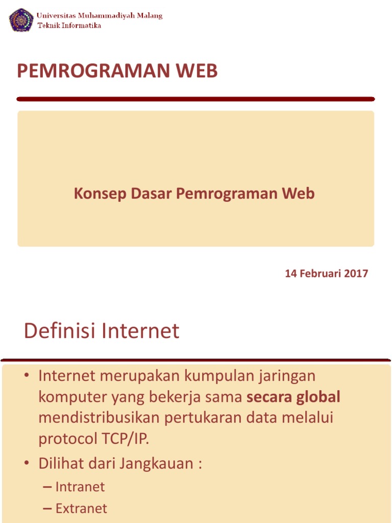 Minggu 2 (Konsep Dasar Pemrograman Web) | PDF