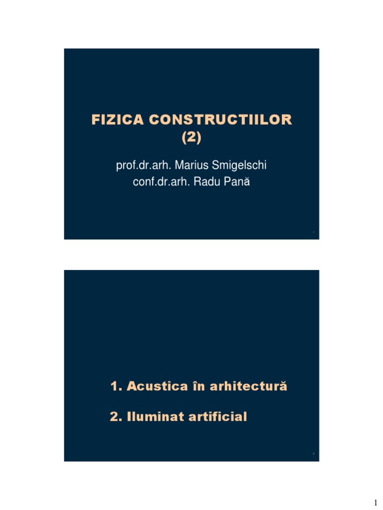 01 - Acustica Fizica + Spatiala PDF | PDF