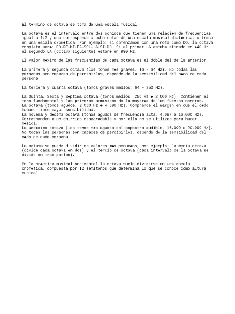 Octavas Musicales | PDF