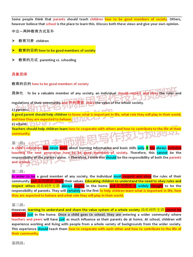 How To Be Good Members of Society | PDF | Community | Parenting