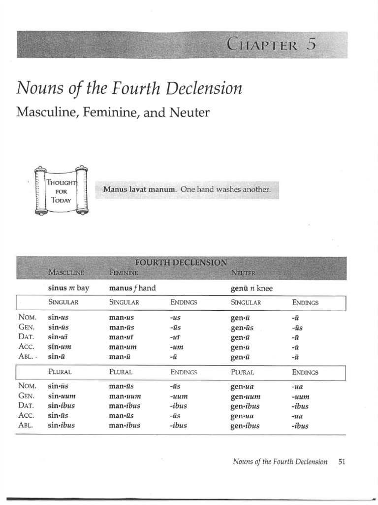 4th Declension Latin Nouns Packet | PDF | Languages Of Europe ...