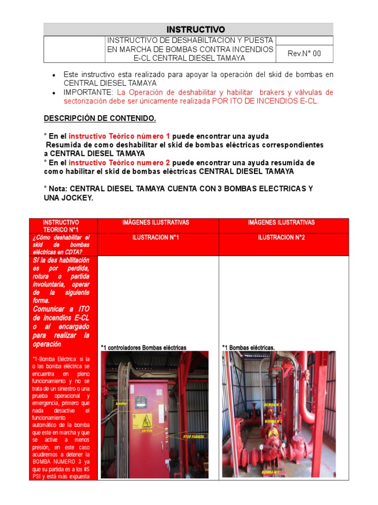 Instructivo Bombas Central Diesel Tamaya | PDF | Bomba | Presión