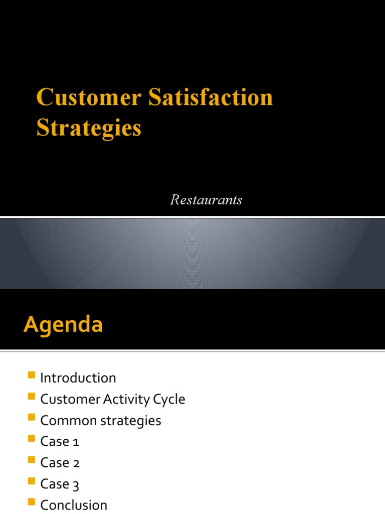 Customer Satisfaction Strategies | PDF | Business | Finance & Money ...