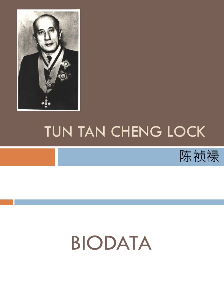 Tun Tan Cheng Lock | PDF