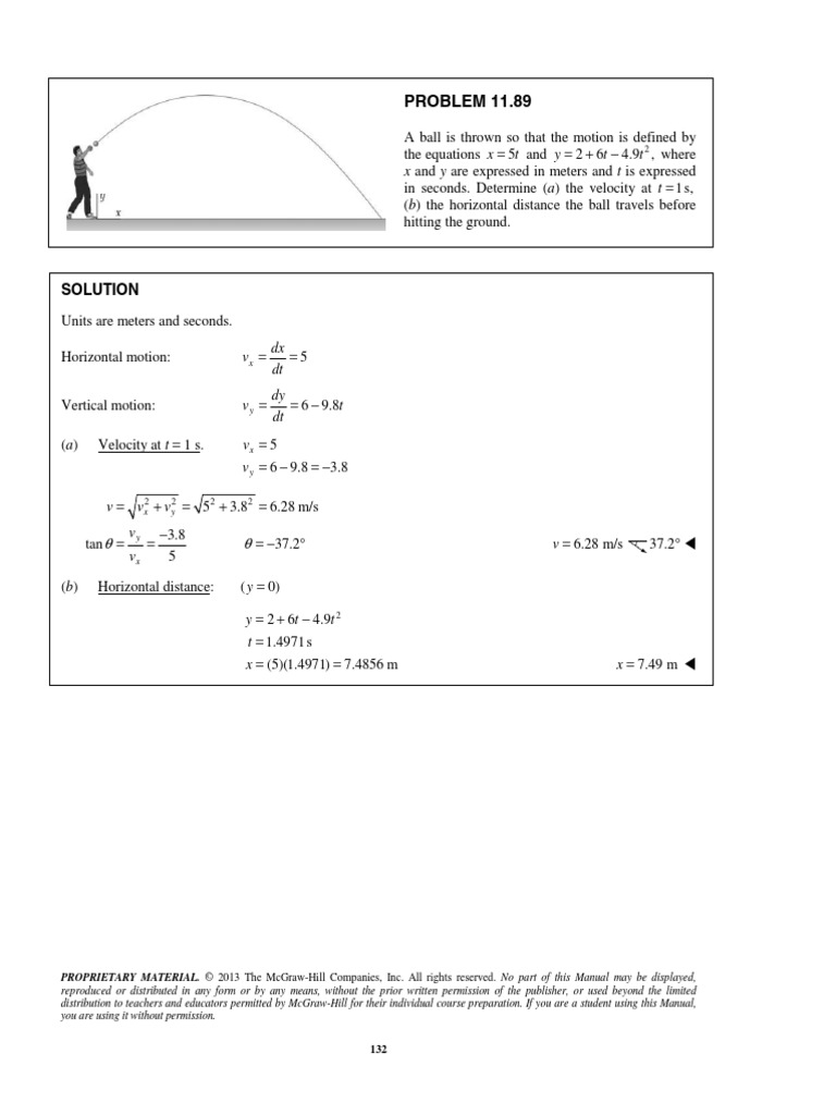 HW 1 - Kinematics (Ans) | PDF | Physics | Mechanics