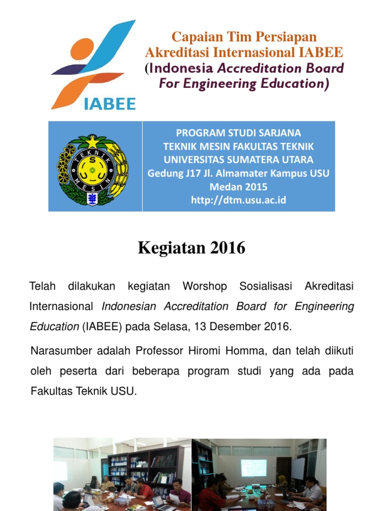 Capaian Akreditasi IABEE Teknik Mesin | PDF