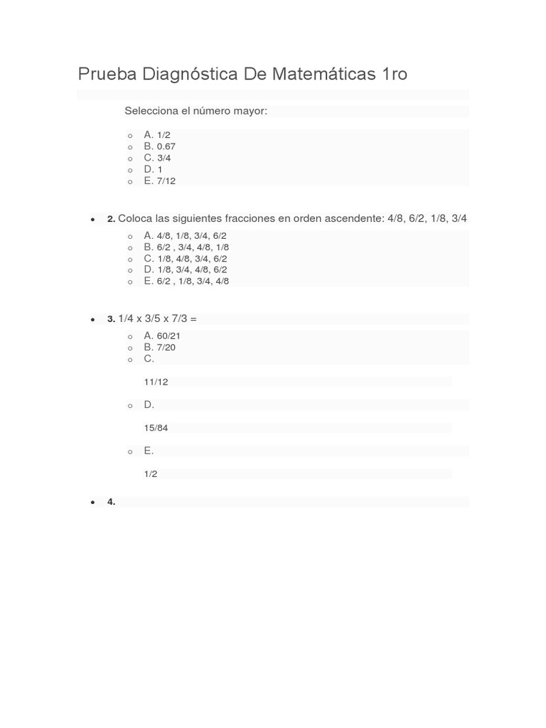 Prueba Diagnostica de Matematicas 7mo | PDF | Rectángulo | Triángulo