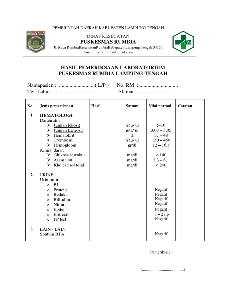 Form Laboratorium | PDF