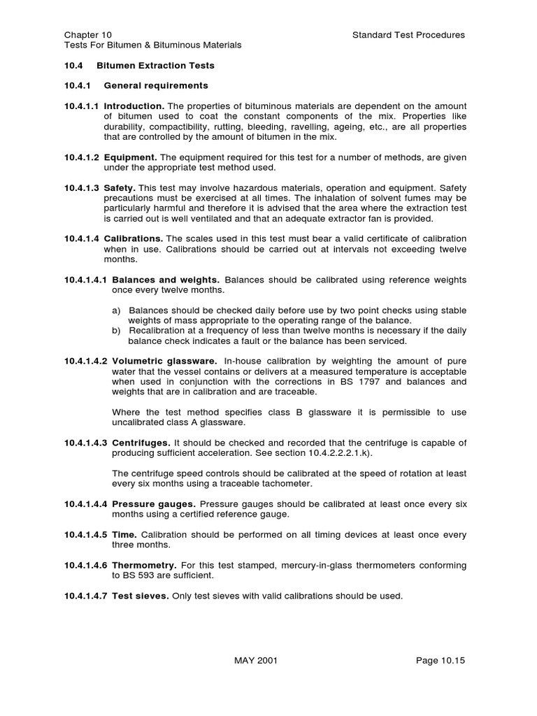 Bitumen Extraction Tests | PDF | Asphalt | Calibration