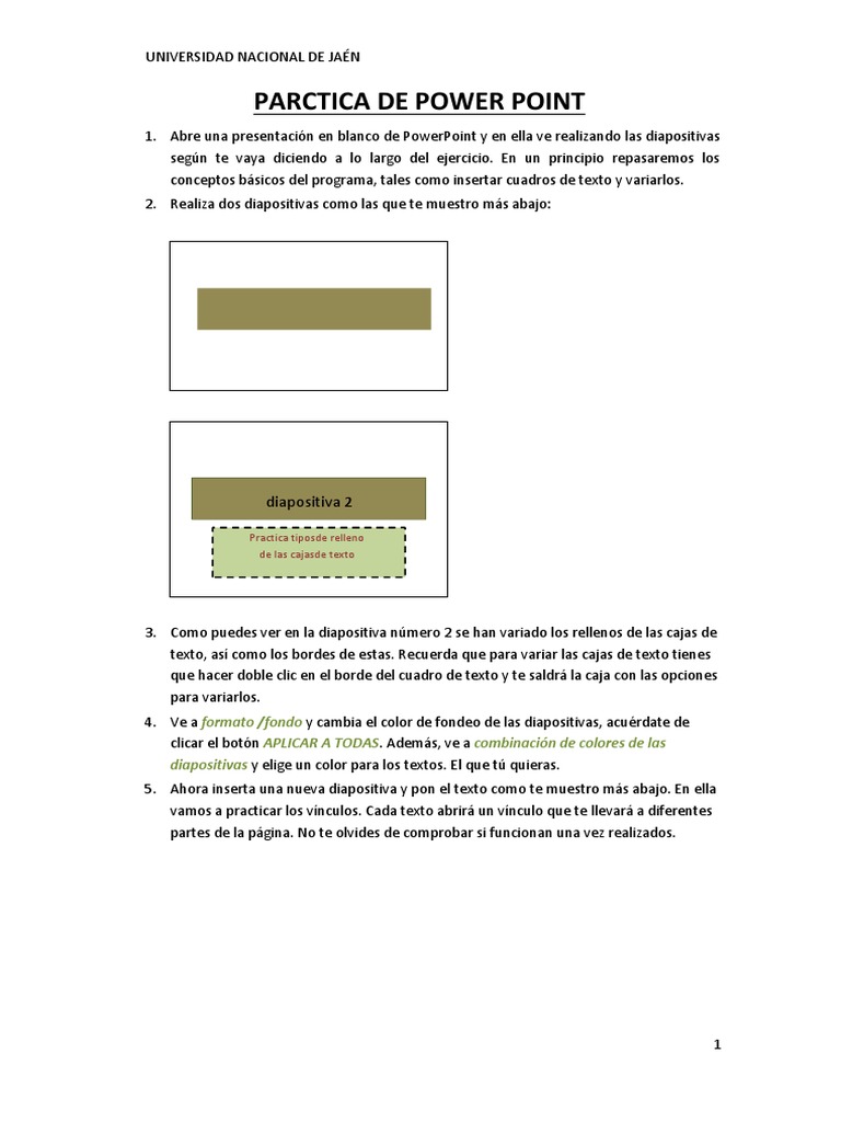 Practica de PowerPoint | PDF | Microsoft PowerPoint | Informática