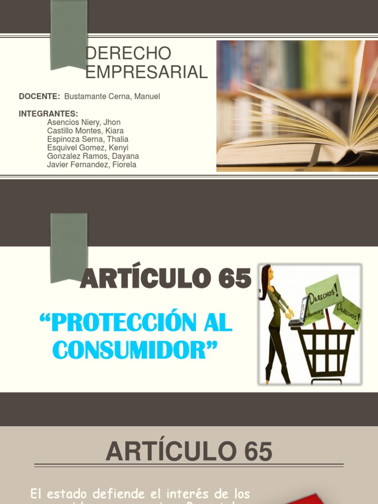 Artículo 65 - Proteccion-Al-Consumidor | PDF | Protección al Consumidor ...