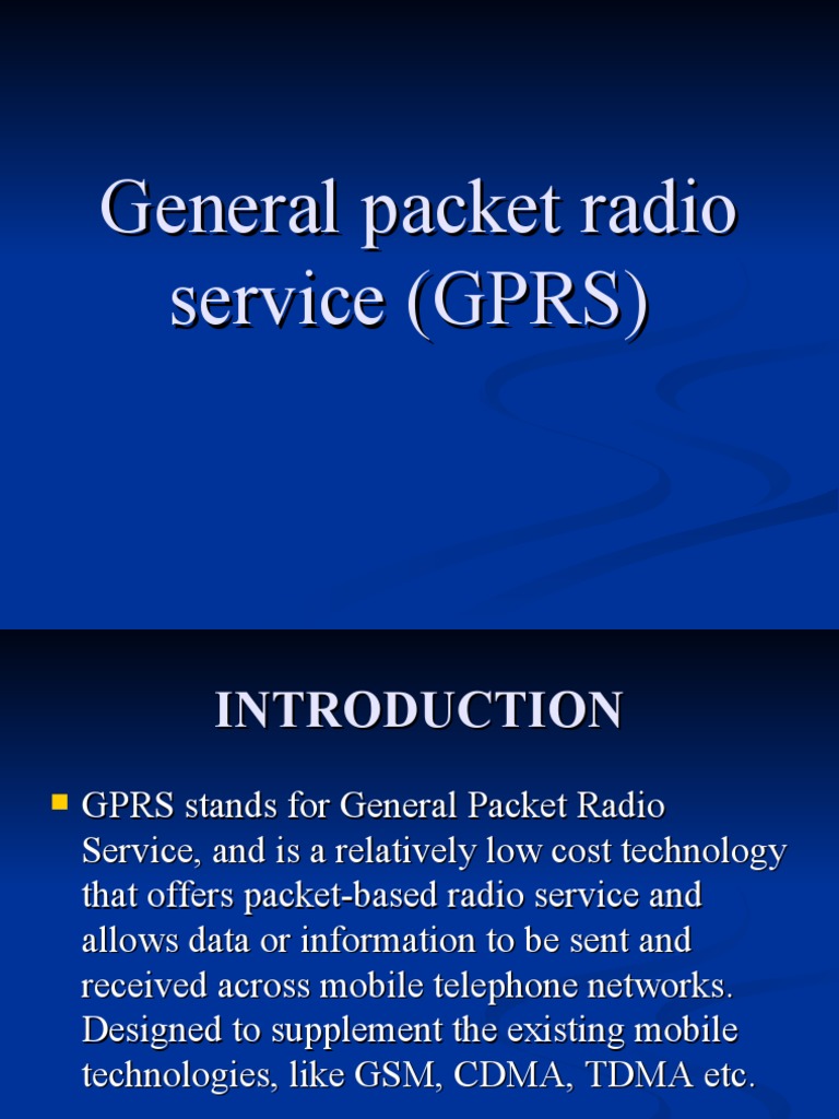 General Packet Radio Service (GPRS) | PDF | General Packet Radio ...