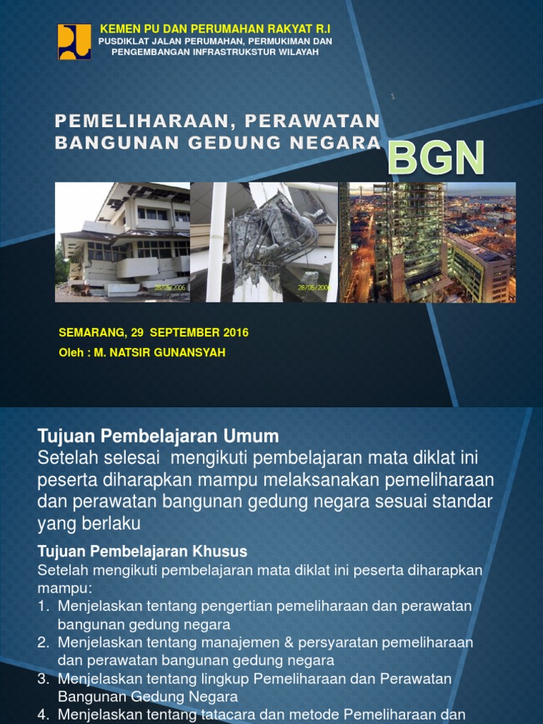 Pemeliharaan Dan Perawatan Bangunan Gedung Negara | PDF
