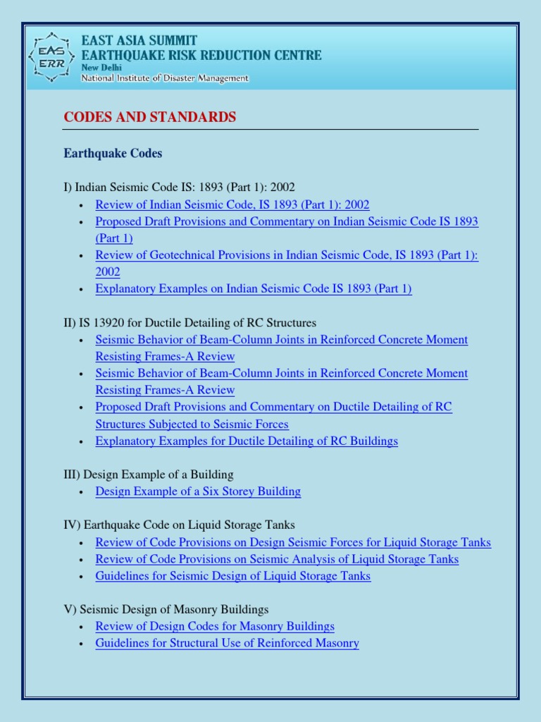 Codes Standards PDF | PDF | Earthquakes | Masonry