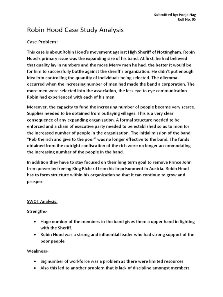 Robin Hood Case Study Analysis | PDF | Robin Hood | Economies