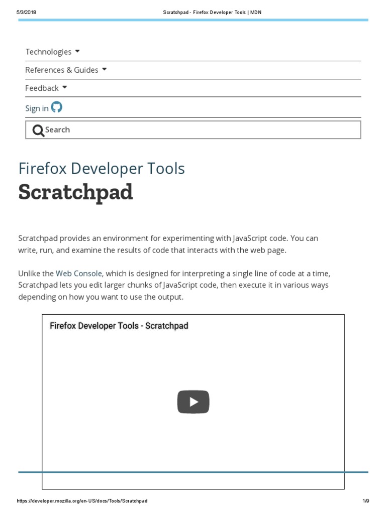 Scratchpad From Firefox | PDF | Keyboard Shortcut | Control Key