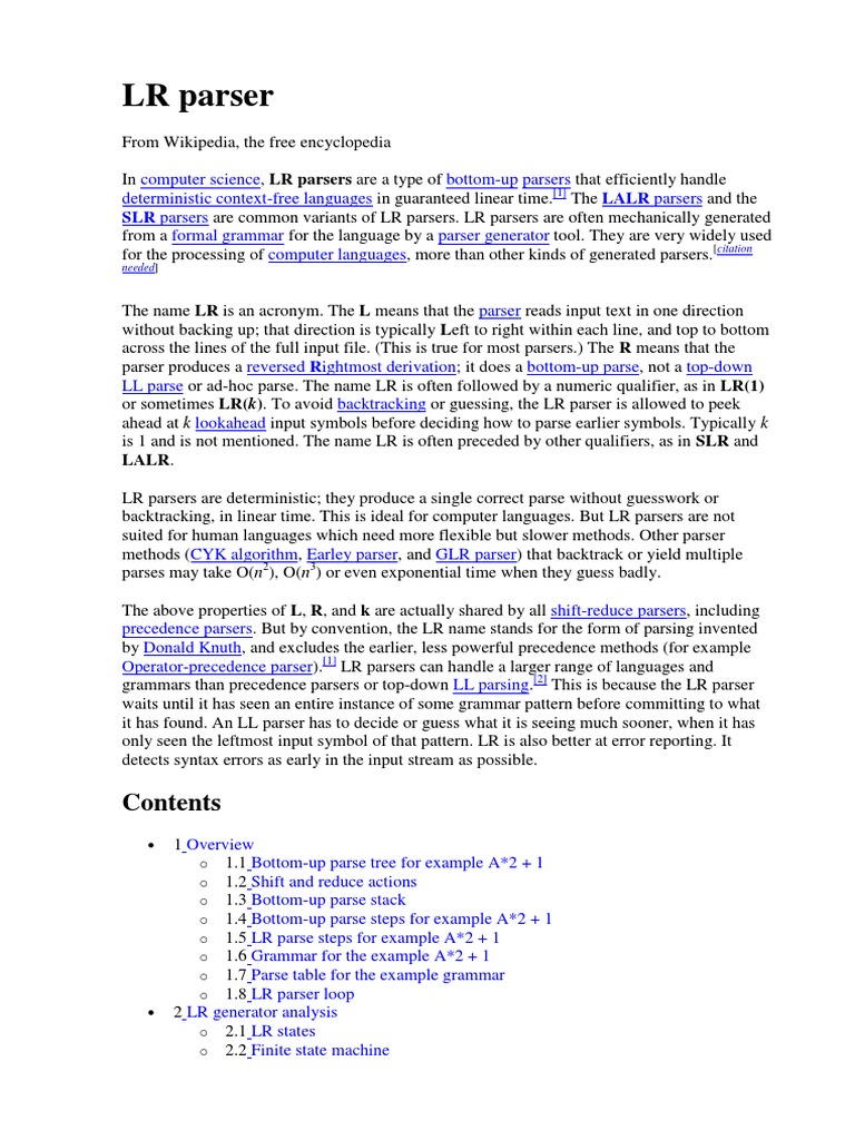 2010 LR Parser | PDF | Parsing | Implementation