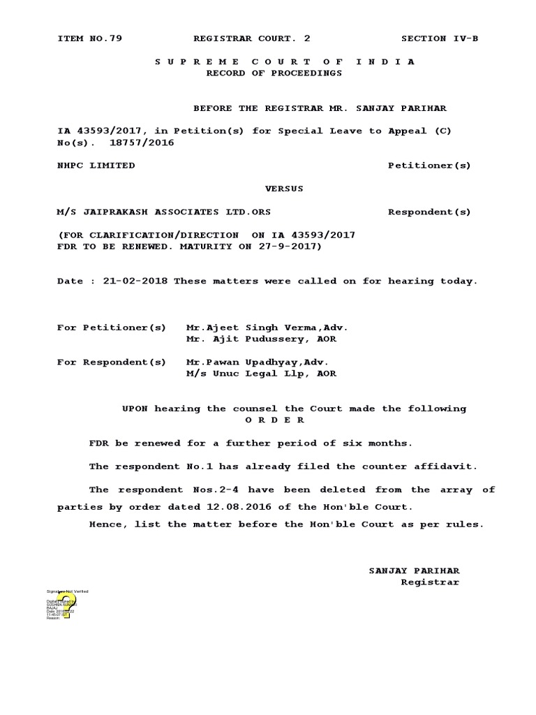 NHPC Court ORder | PDF