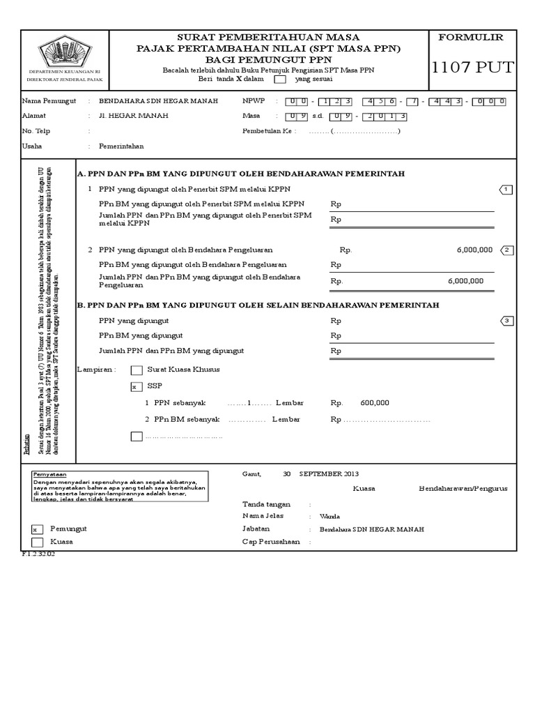 SPT Masa PPN 1107 PUT | PDF
