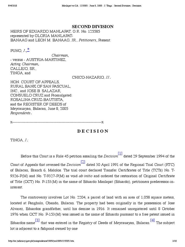 Manlapat Vs CA | PDF | Mortgage Law | Civil Law (Common Law)