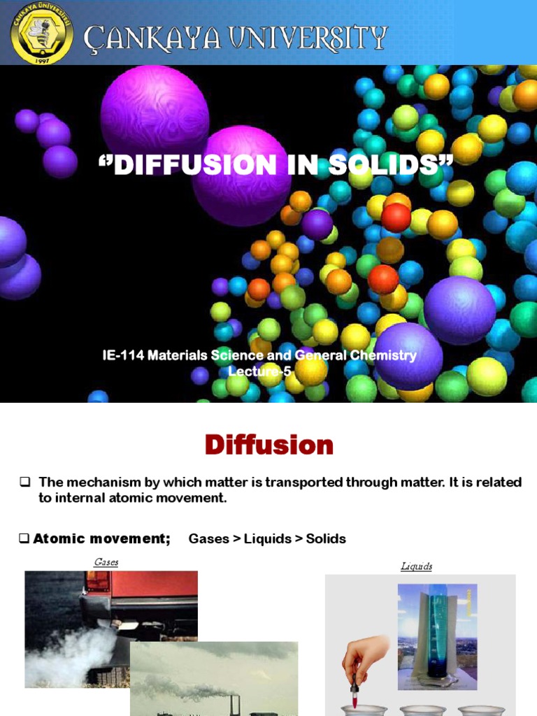 'Diffusion in Solids'': IE-114 Materials Science and General Chemistry ...