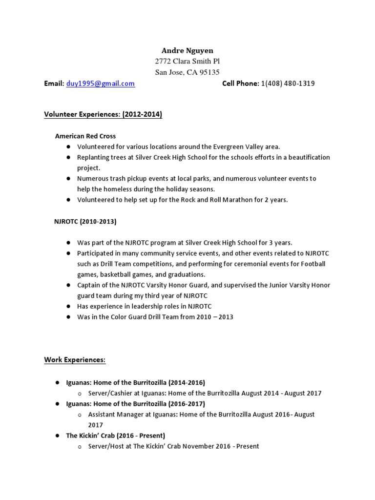 Resume-Andre Word | PDF