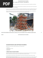 Concrete Formwork Pressure Calculations | PDF | Concrete | Pressure