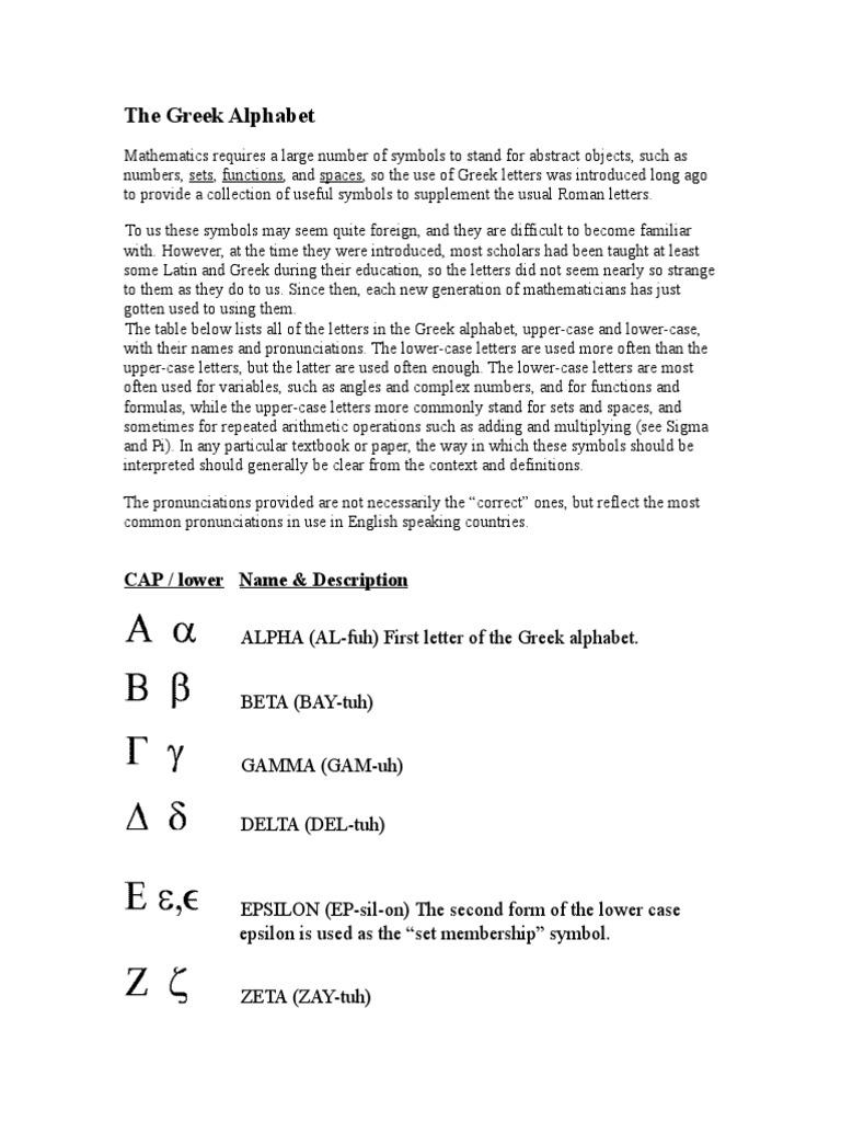 Greek Alphabet | PDF | Greek Alphabet | Letter Case