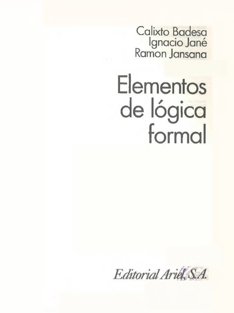 Elementos de la lógica formal | PDF | Proposición | Triángulo