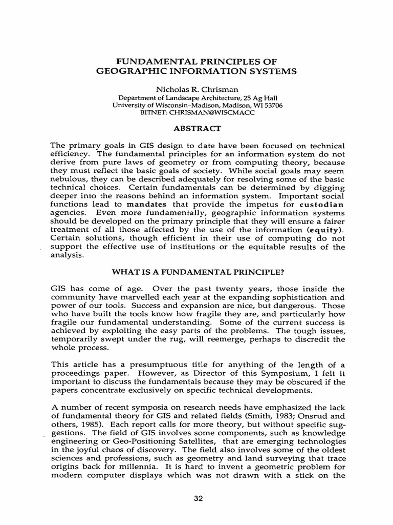 Fundamental Principles of Geographic Information Systems PDF | PDF ...
