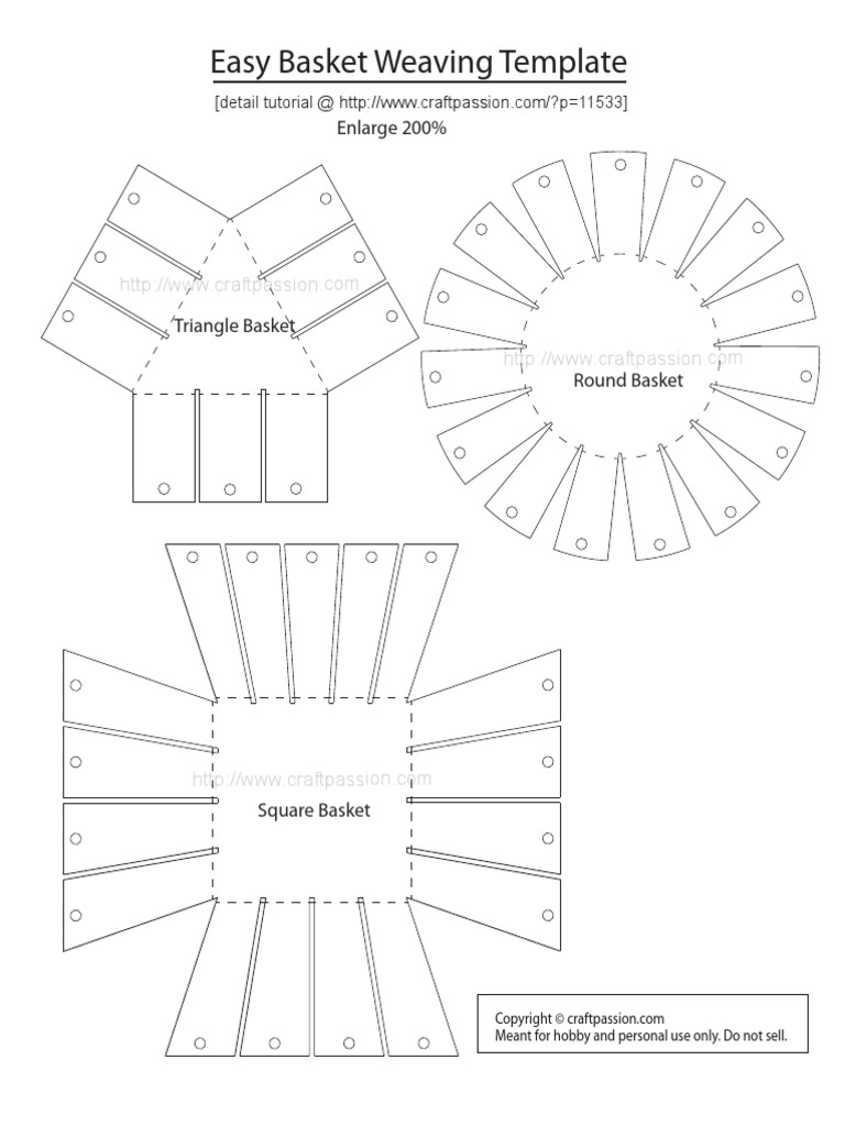Basket Weaving Template PDF | PDF