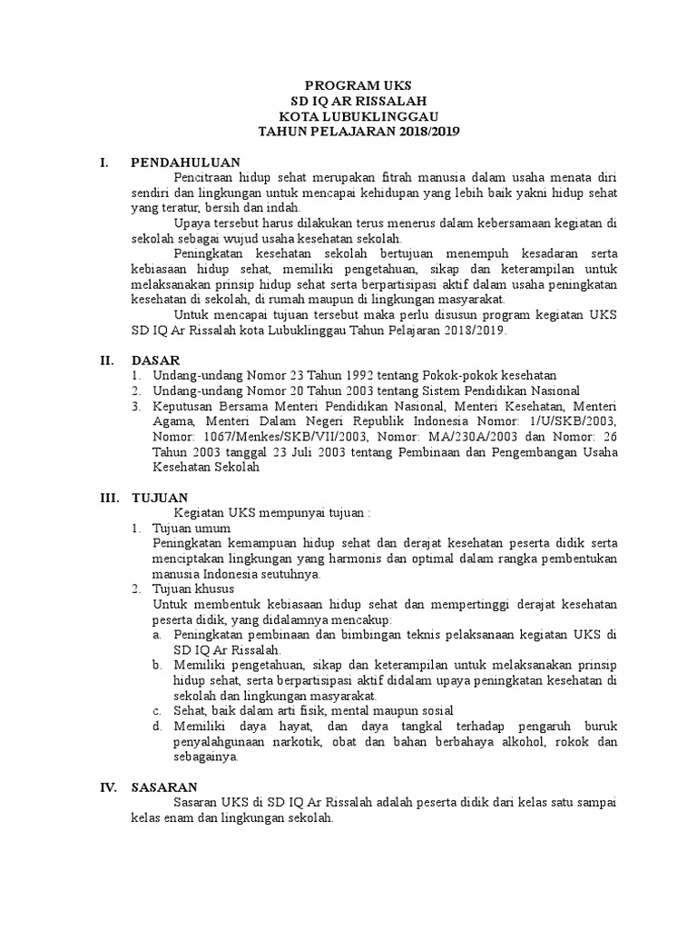 Program Uks Terbaru | PDF