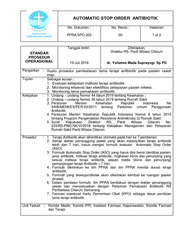 Spo Automatic Stop Order | PDF