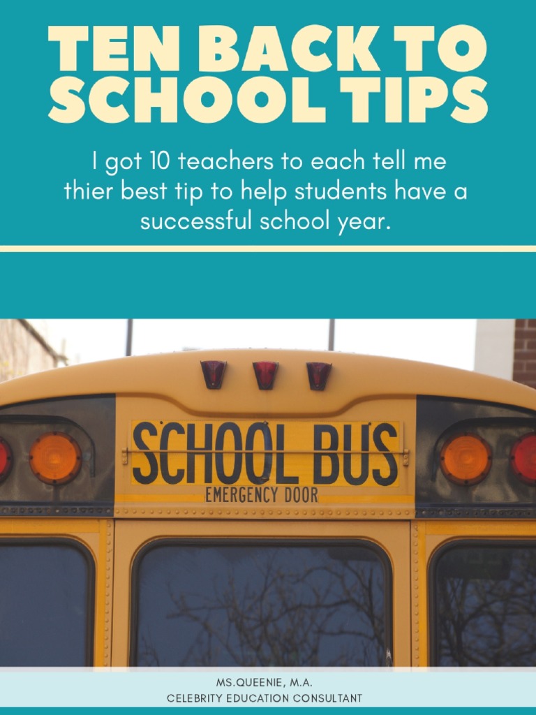 10 Back 2 School Tips | PDF | Schools | Teachers
