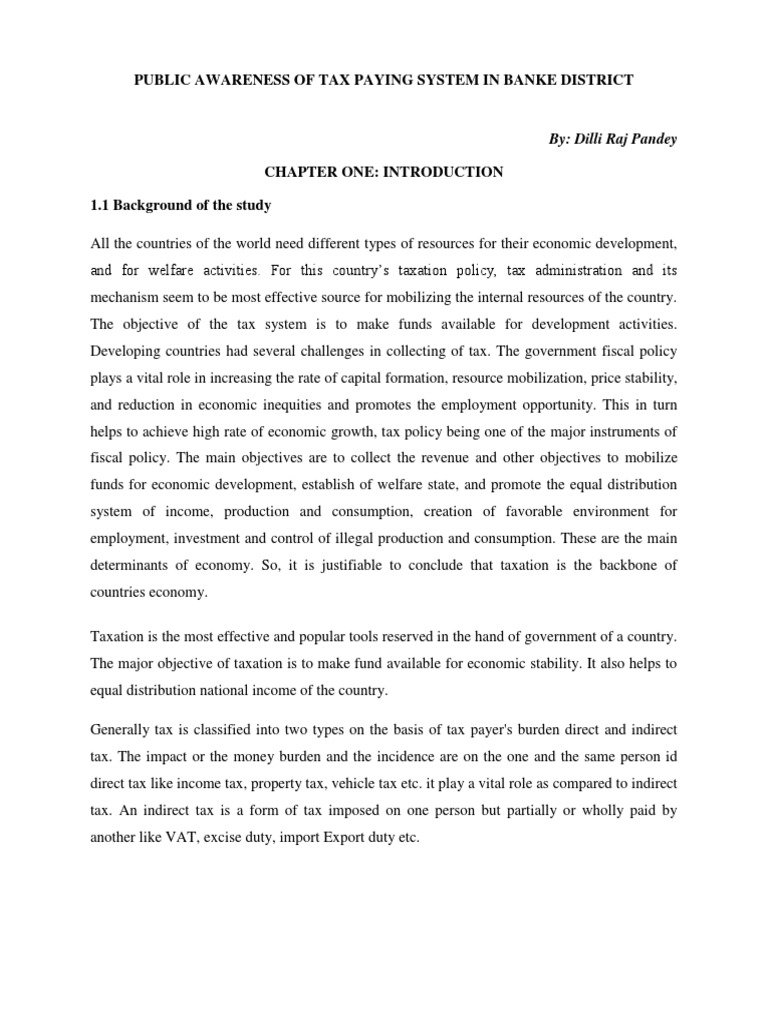 Public Awareness Of Tax Download Free Pdf Taxes Government Finances