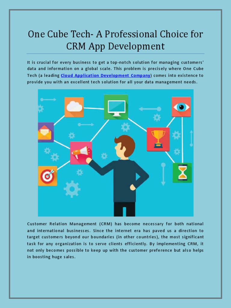 One Cube Tech: CRM App Solutions | PDF | Cyberspace | Information ...