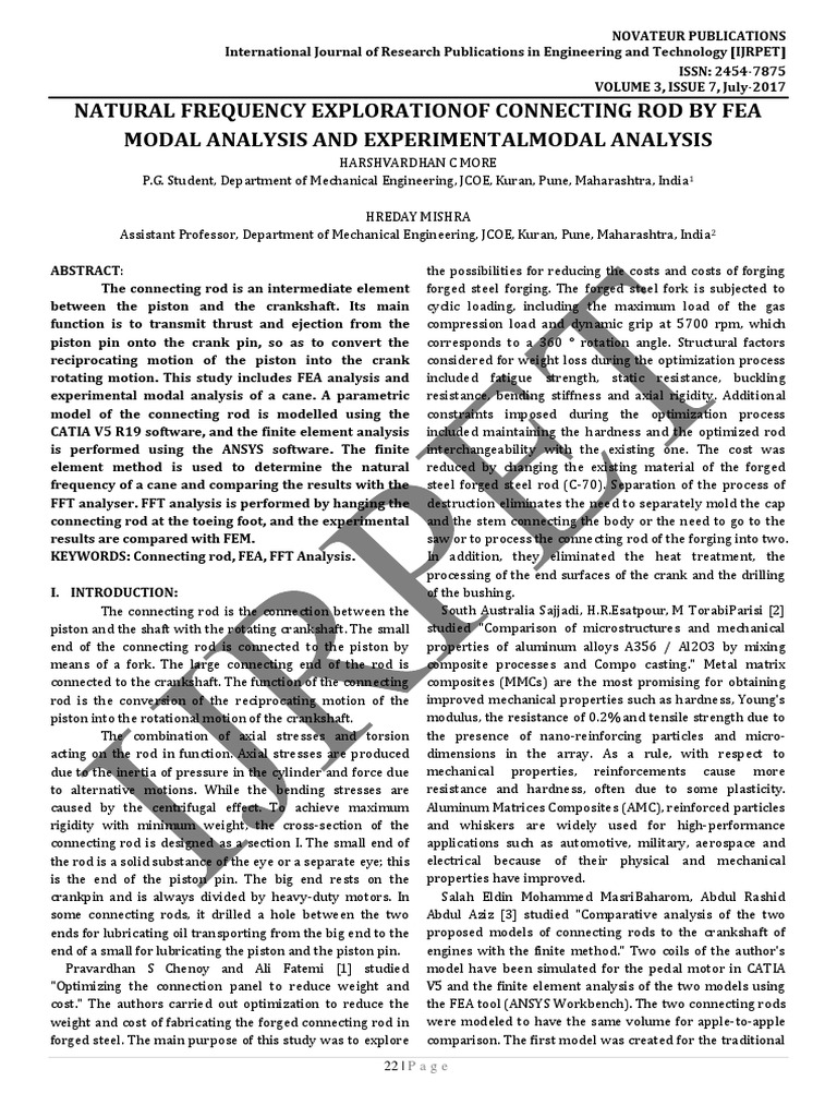 Modal Analysis | PDF | Piston | Finite Element Method