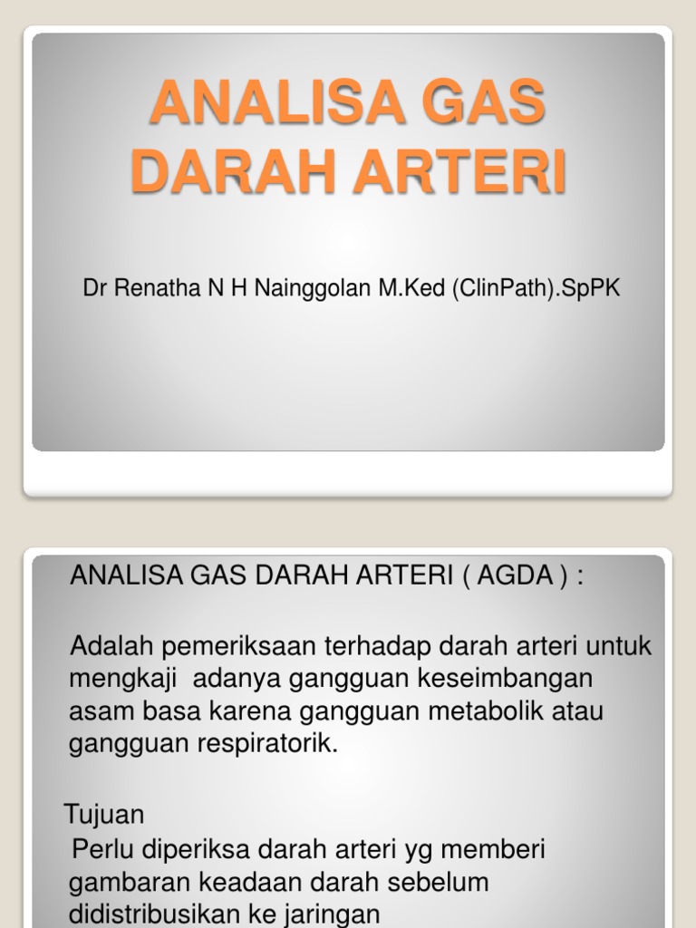 Analisa Gas Darah Arteri dan Interpretasi | PDF