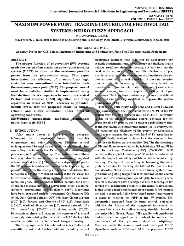 MPPT Modelling | PDF | Photovoltaics | Control Theory