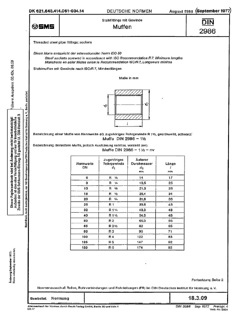 DIN 2986 - Muffen - Seite1