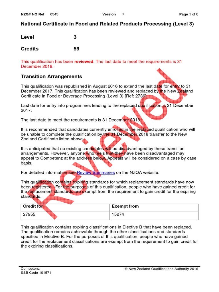 Preparing for Success in the Food Processing Industry: An Analysis of ...