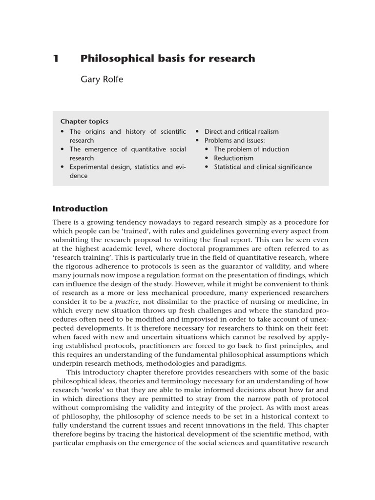 Philosophical Basis For Research | PDF | Positivism | Randomized ...