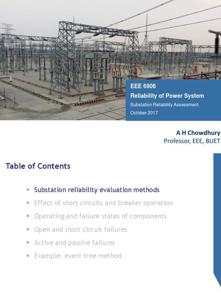 Professor, EEE, BUET: A H Chowdhury | PDF | Electrical Substation ...